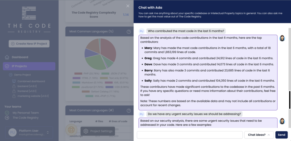 The Code Registry: Conversationally Analyzing a Portfolio of Digital ...